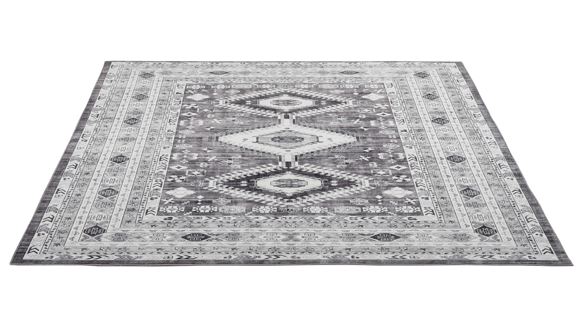 AISHA-matto, 200 x 290 cm (harmaa) - Sileät matot | Sotka