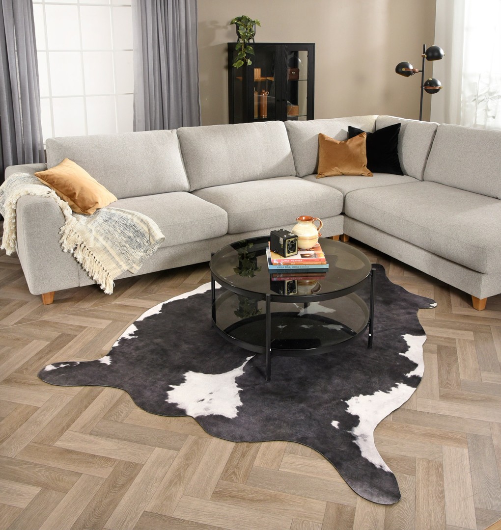 TALJA COW-matto, 155 x 190 cm (musta) - Taljat | Sotka